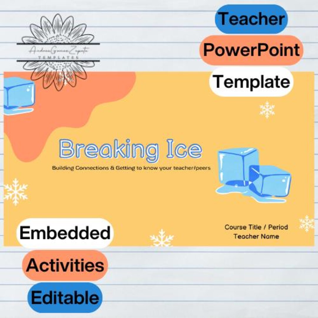 Ice Breaker Class Activity Powerpoint - Editable Template - Etsy