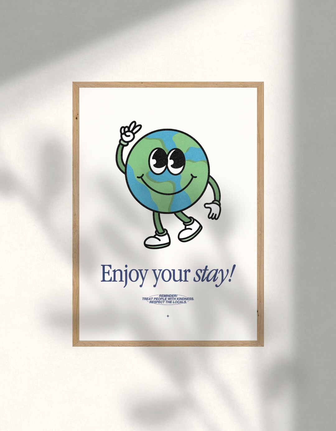 Enjoy Your Stay Poster, Earth Wall Art, Love the Earth, Eco-friendly ...