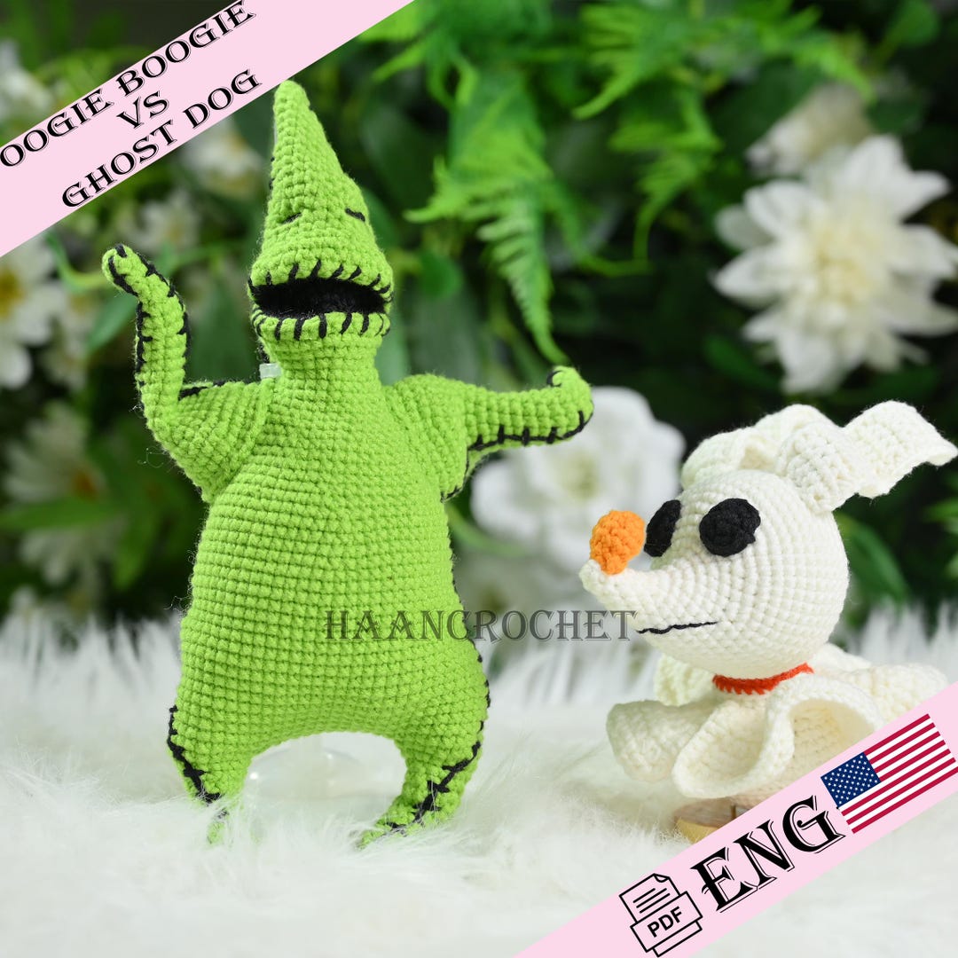 Black Oogie Boogie and Zero the Ghost Dog Pattern, Oogie Boogie Crochet ...