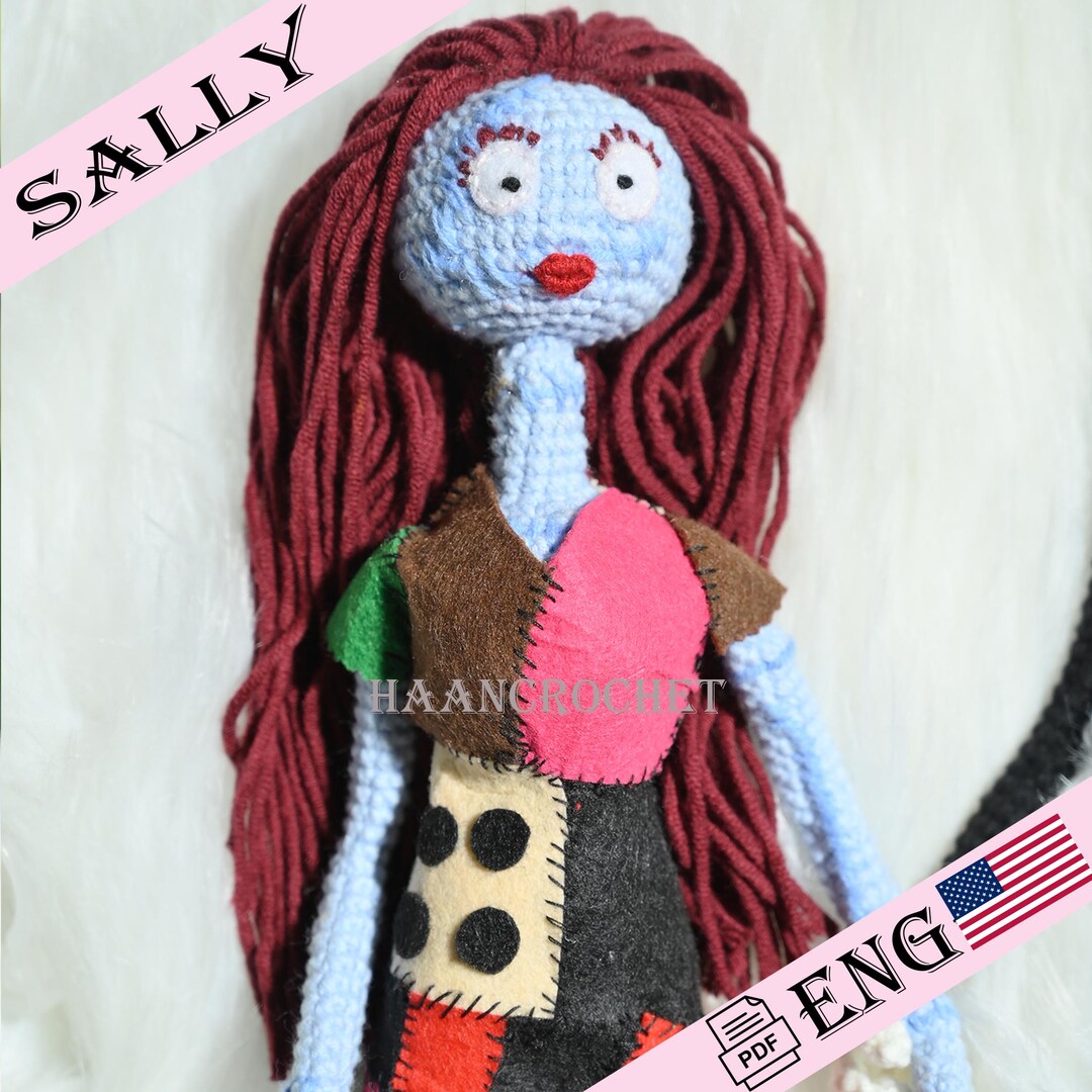 Nightmare Before Christmas Crochet Patterns, Sally Crochet Pattern, Sally Amigurumi, Sally ...