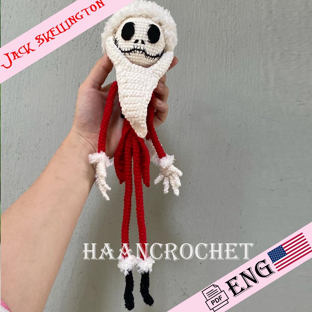 Jack Skellington Crochet Pattern, Jack Amigurumi, Jack Plushie, Jack ...