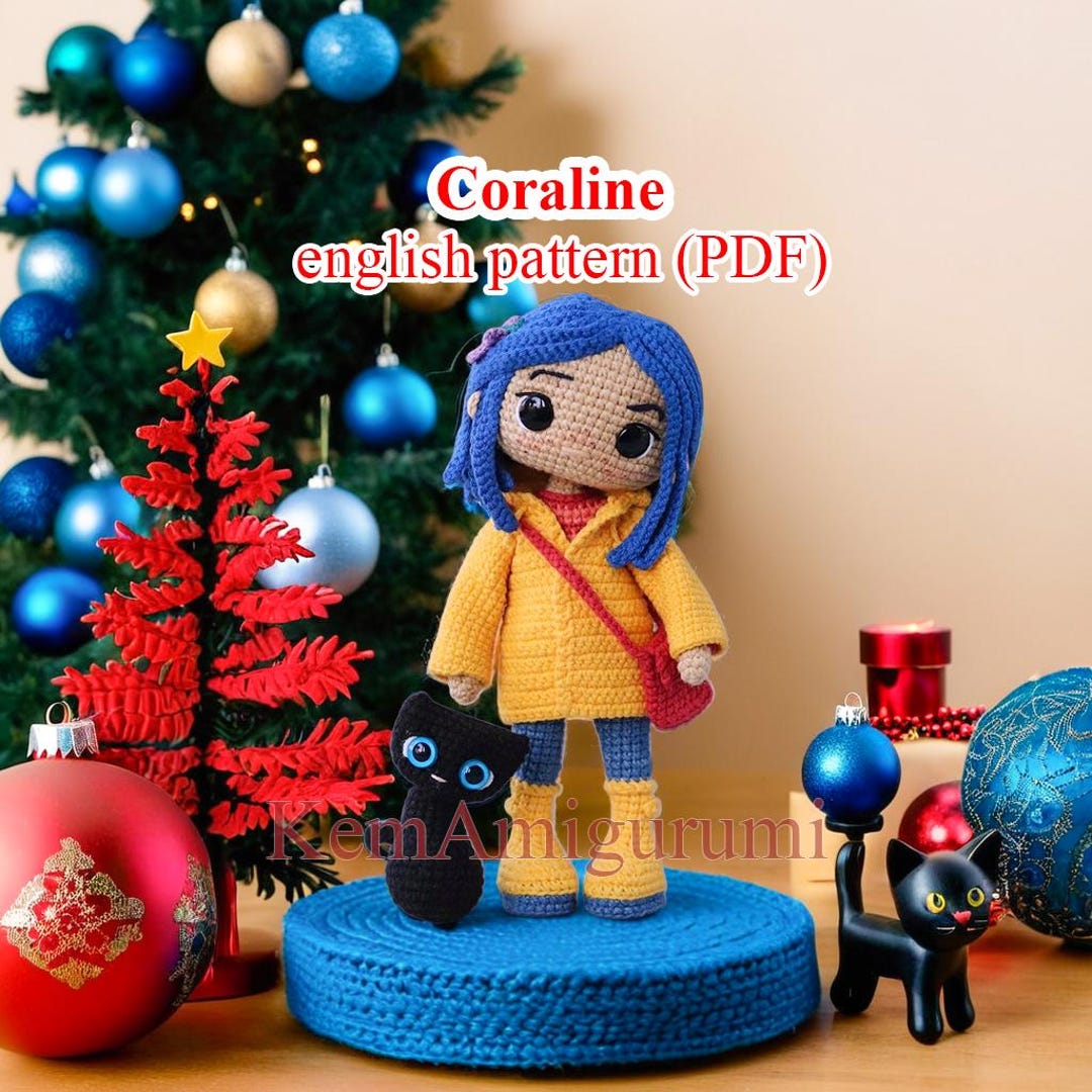 Crochet Coraline Pattern, Amigurumi Coraline, Coraline Doll Pattern ...