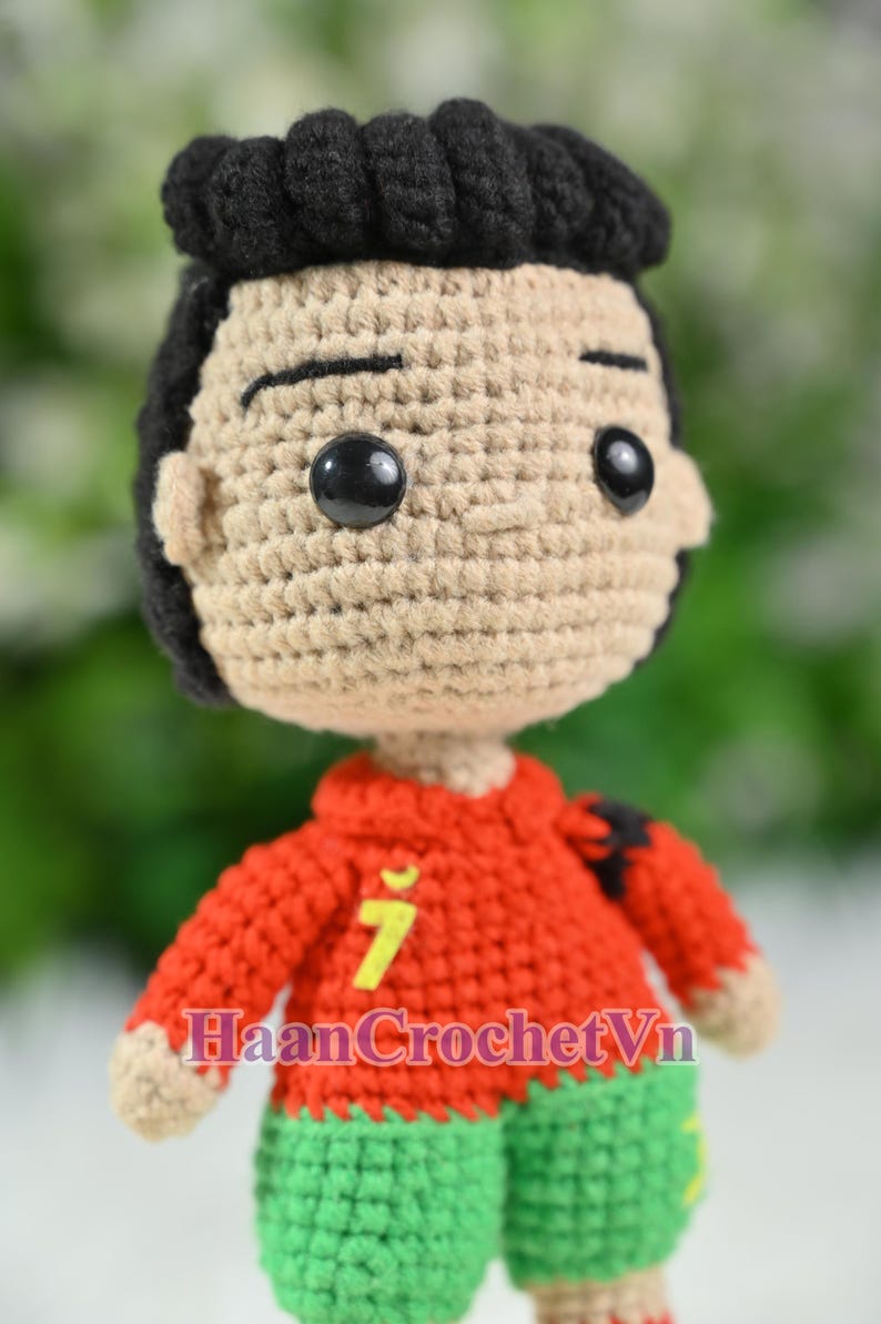 Crochet Ronaldo Pattern, CR7 Crochet Doll, Cristiano Ronaldo Doll ...