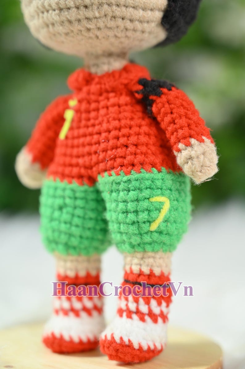 Crochet Ronaldo Pattern, CR7 Crochet Doll, Cristiano Ronaldo Doll ...