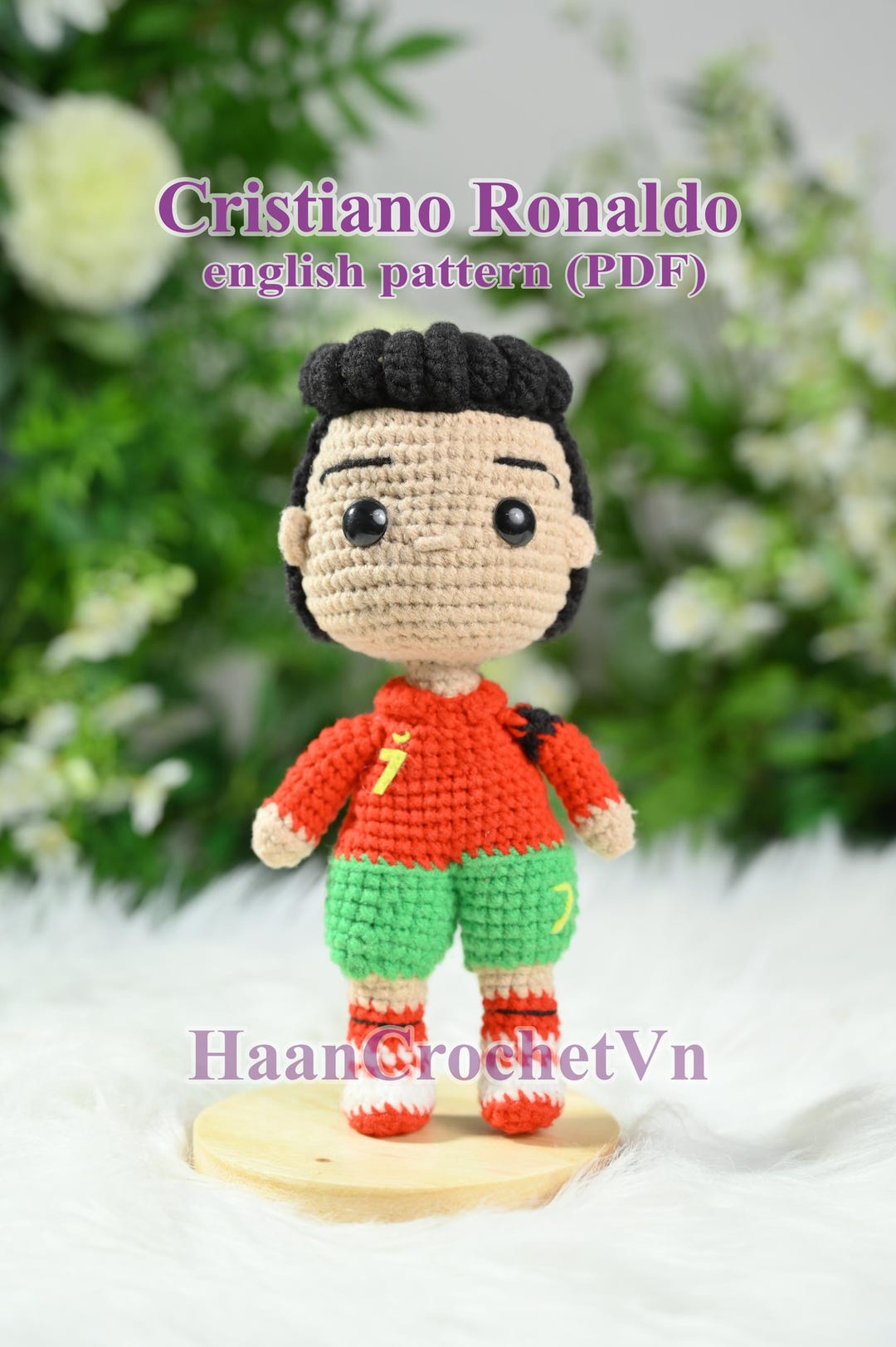 Crochet Ronaldo Pattern, CR7 Crochet Doll, Cristiano Ronaldo Doll ...