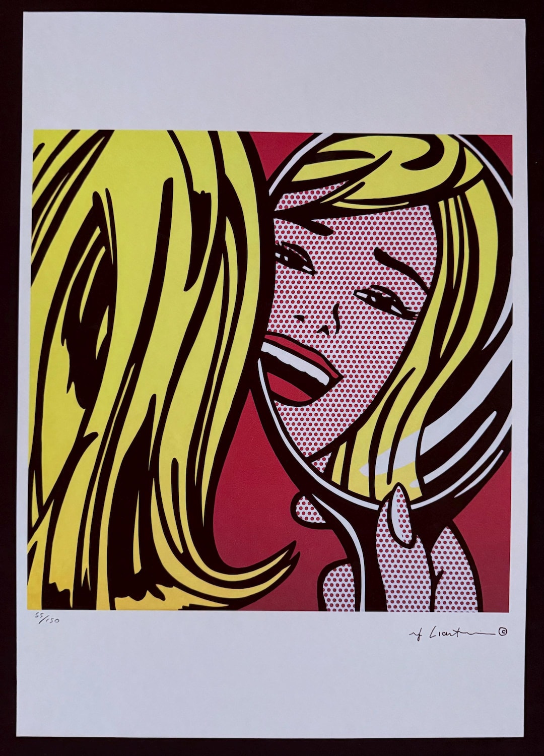 Roy Lichtenstein: pop Art Girl in Mirror. Signed and Numbered. - Etsy