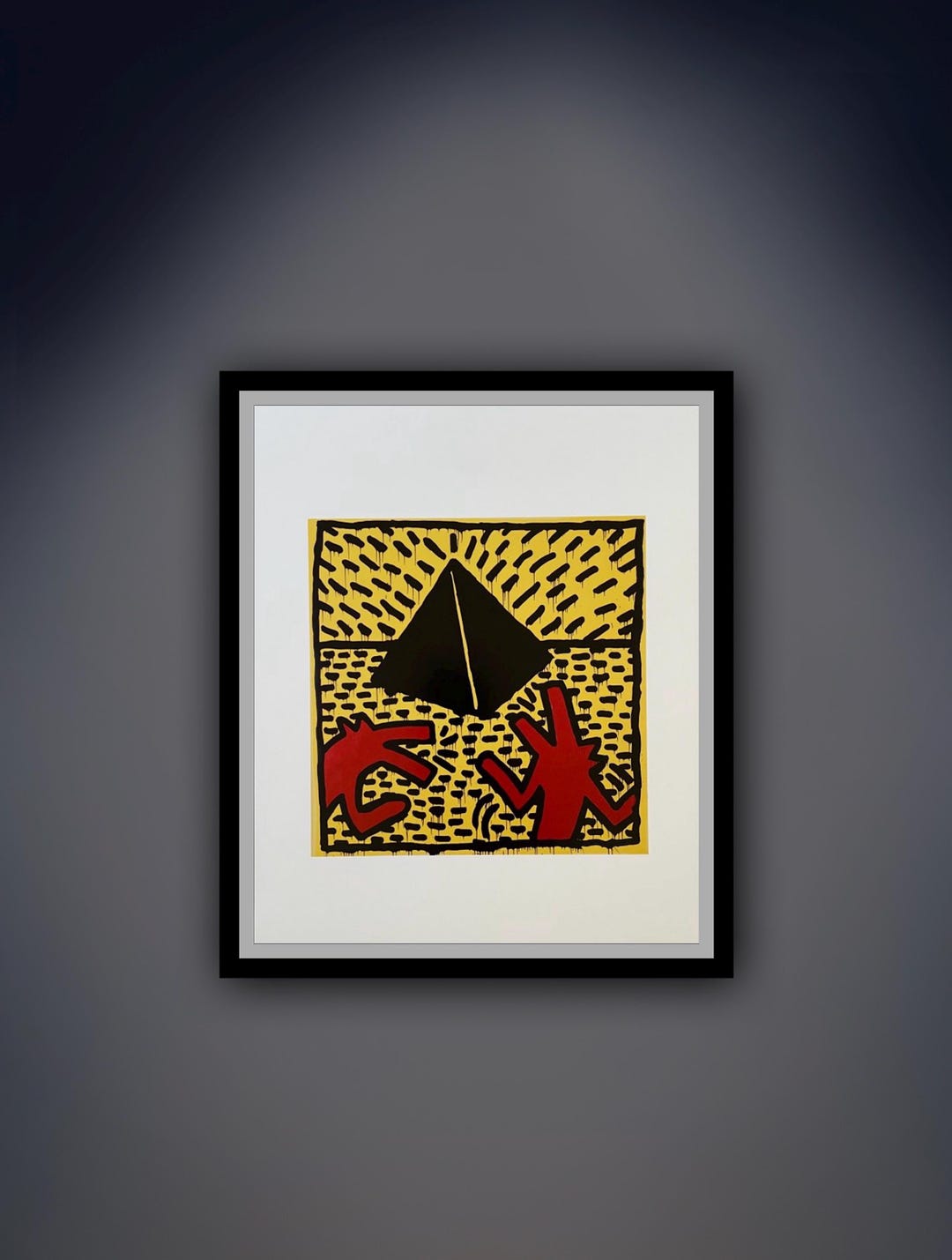 Keith Haring: “red Dogs With Pyramid, 1982”. Licensed by Artestar New ...