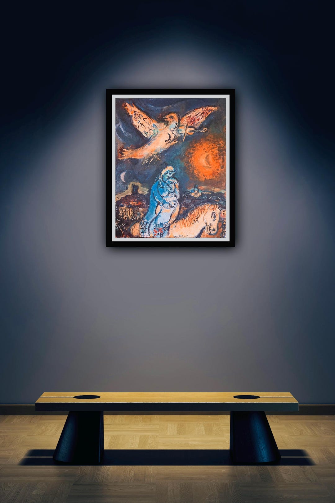 Marc Chagall: angel With Violin. Signed and Numbered, Lithograph. - Etsy