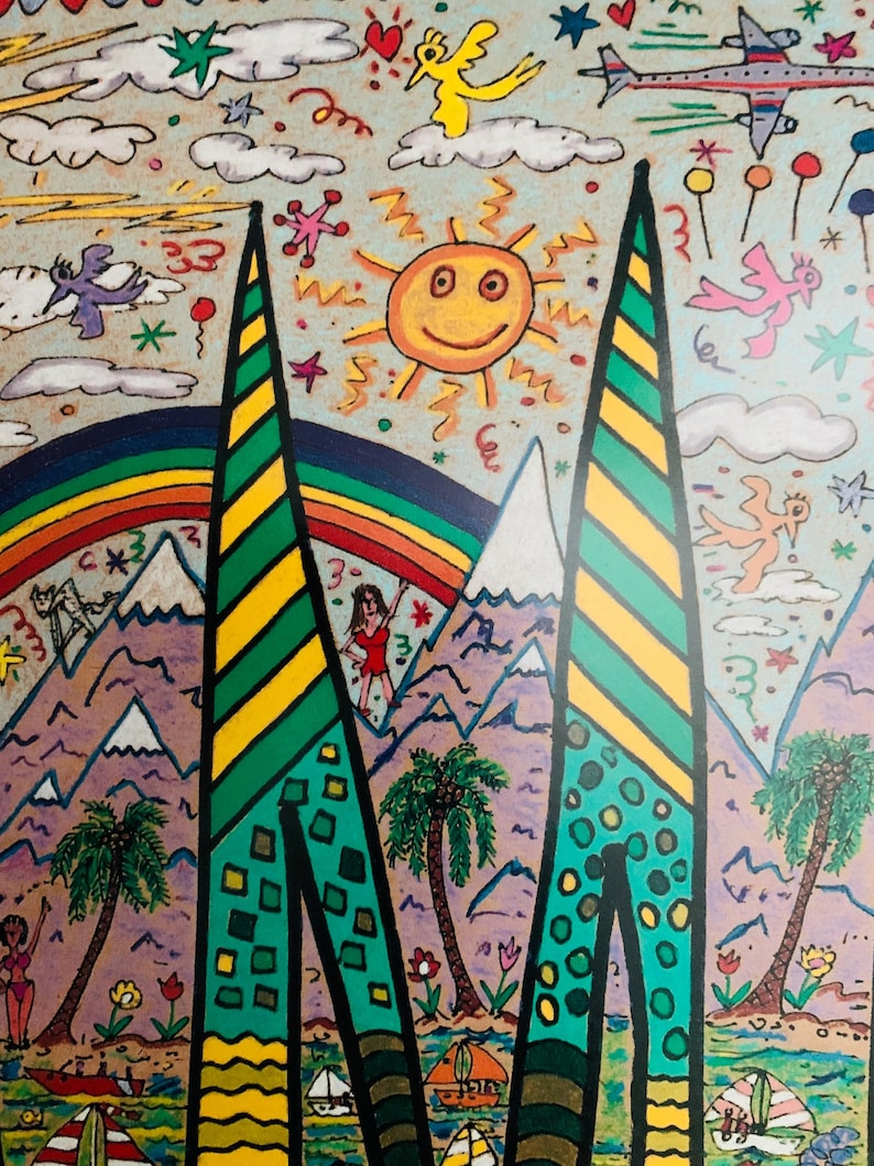 James Rizzi First Exhibition Poster! 1988 Colour Offsetlithograph. in ...