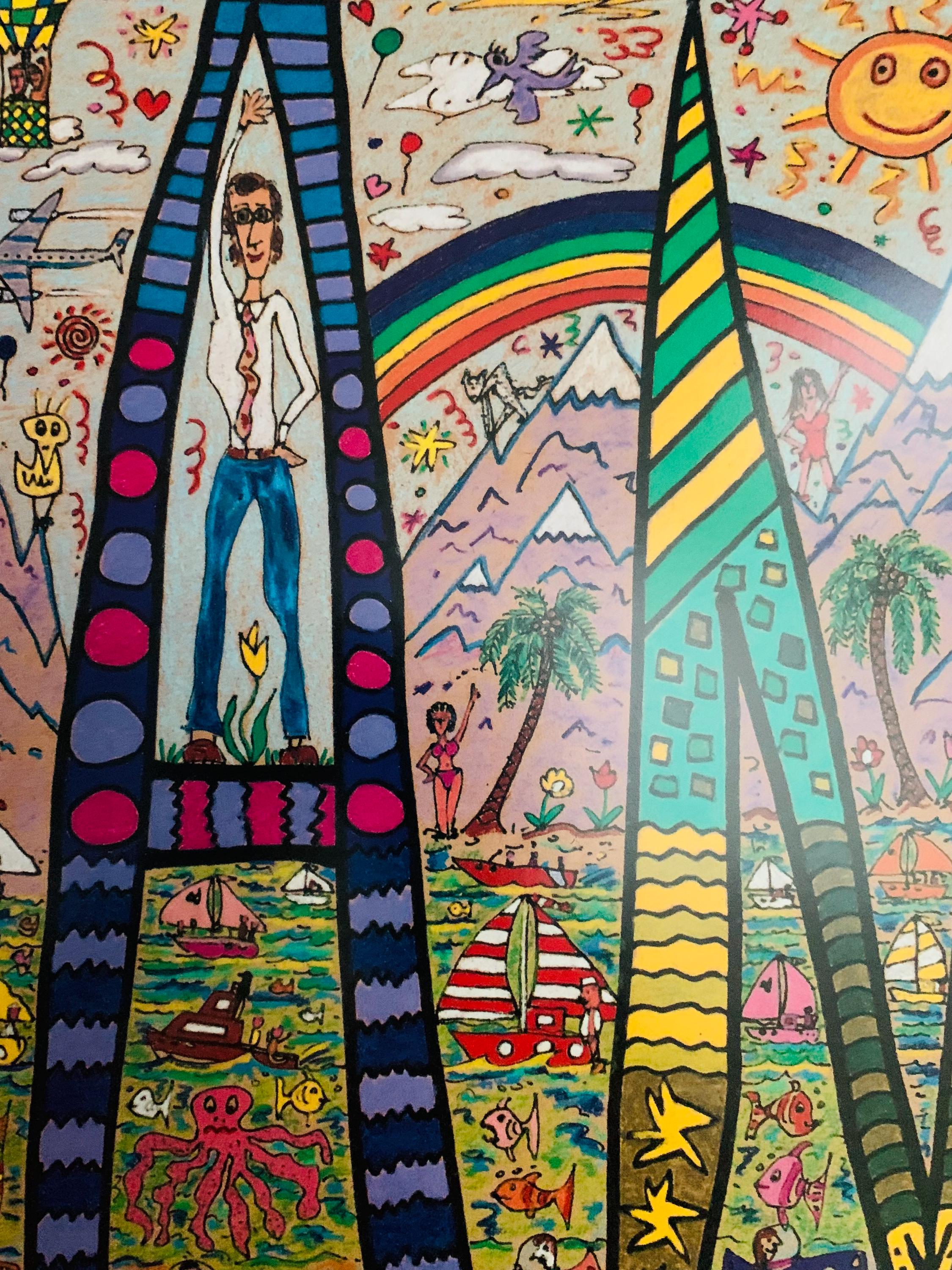 James Rizzi First Exhibition Poster! 1988 Colour Offsetlithograph. in ...