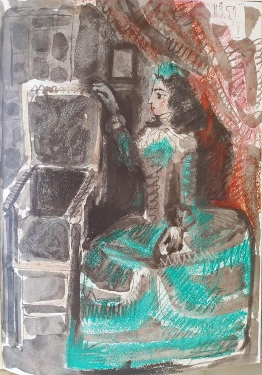 Pablo Picasso: lady With a Chair. 1st Edition Paris 1961. Dated by ...