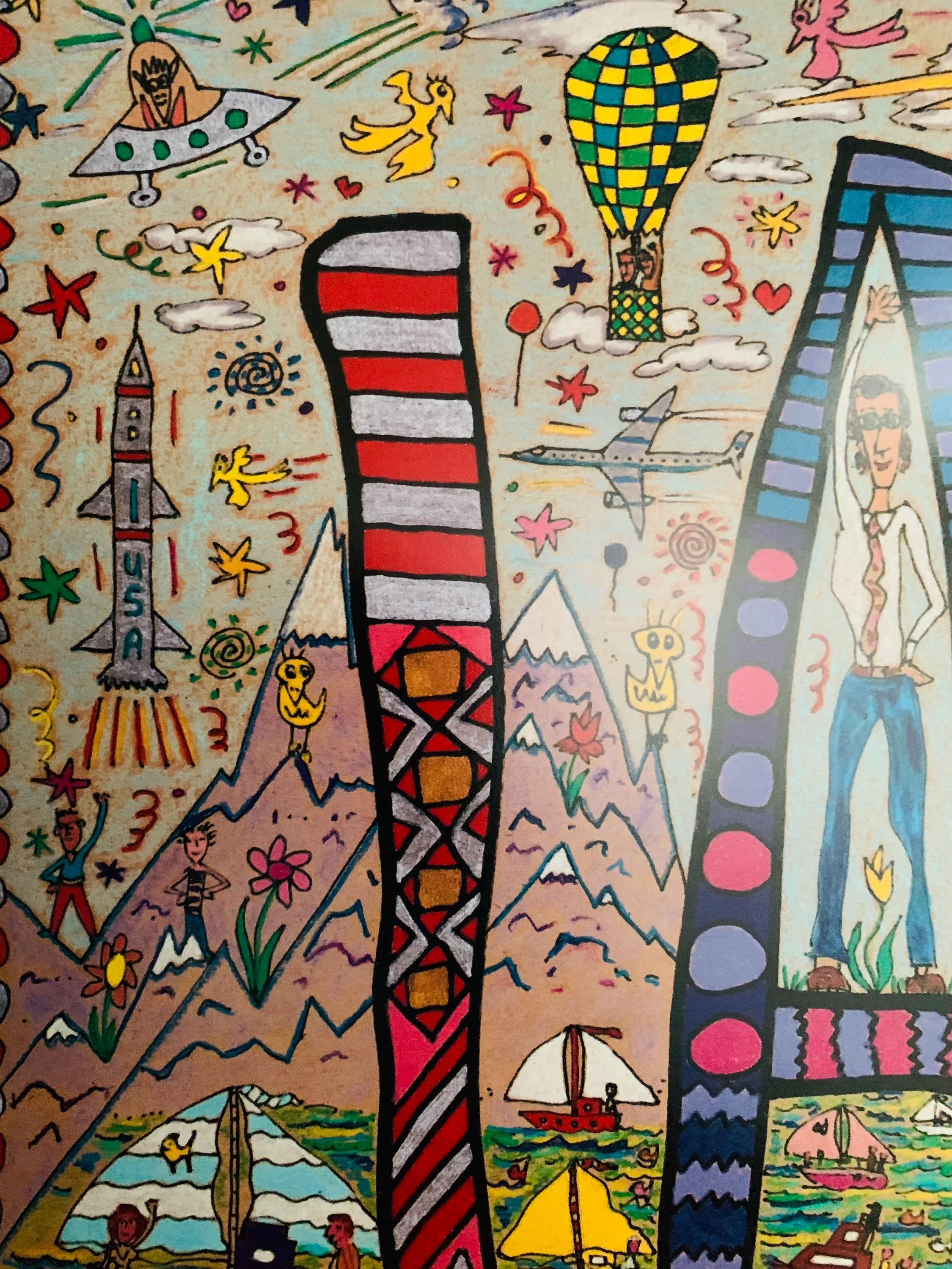 James Rizzi First Exhibition Poster! 1988 Colour Offsetlithograph. in ...