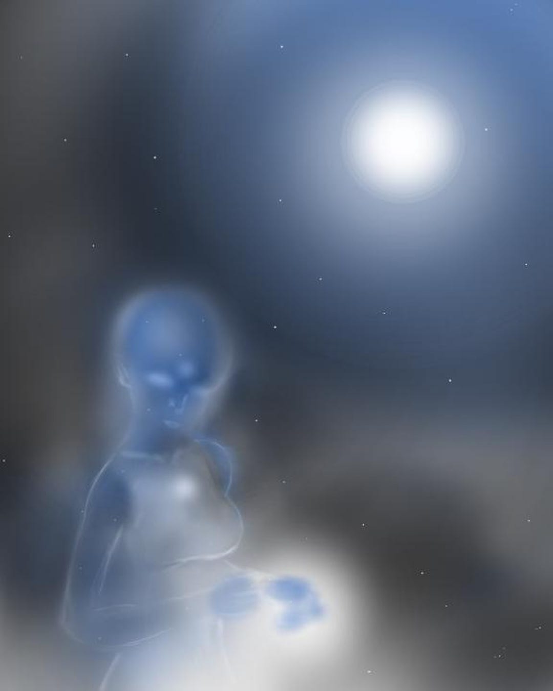 Female Alien - Spiritual Guide - Digital Copy - 8x11 Inches - Etsy