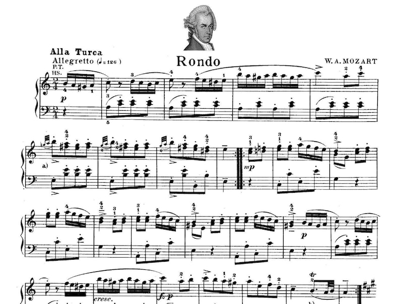 Mozart - Rondo Alla Turca (turkish March) K331 3rd Movement - Etsy