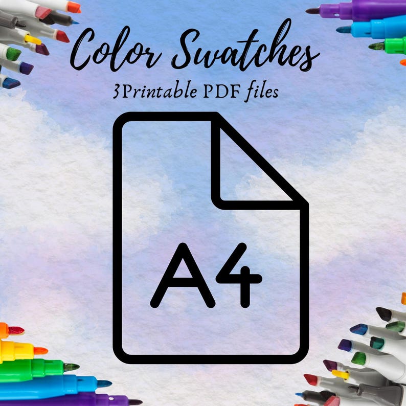 Marker Color Swatch Chart: Heart Template (printable) - Etsy