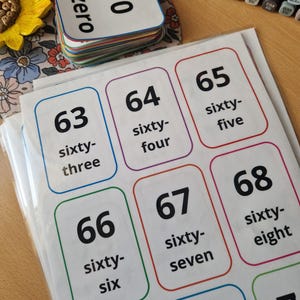 Number Flashcards 1-100: Preschool Counting (digital Download) - Etsy
