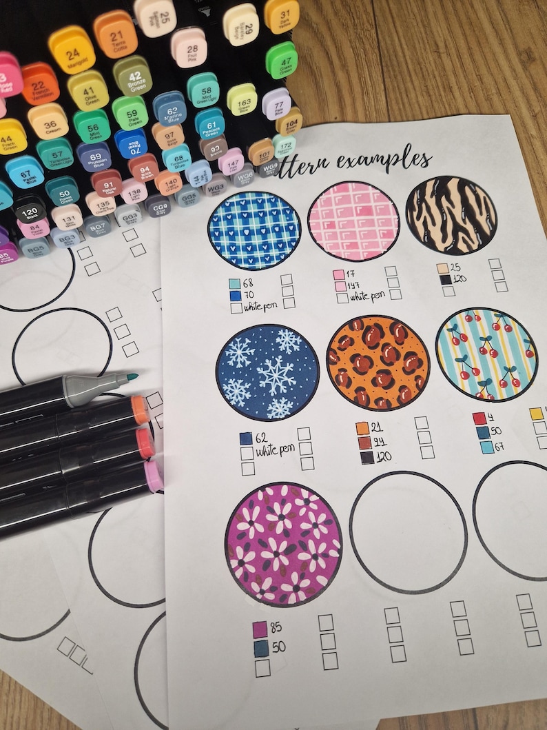Coloring Pattern Templates. Printable Copic & Ohuhu Marker Practice ...