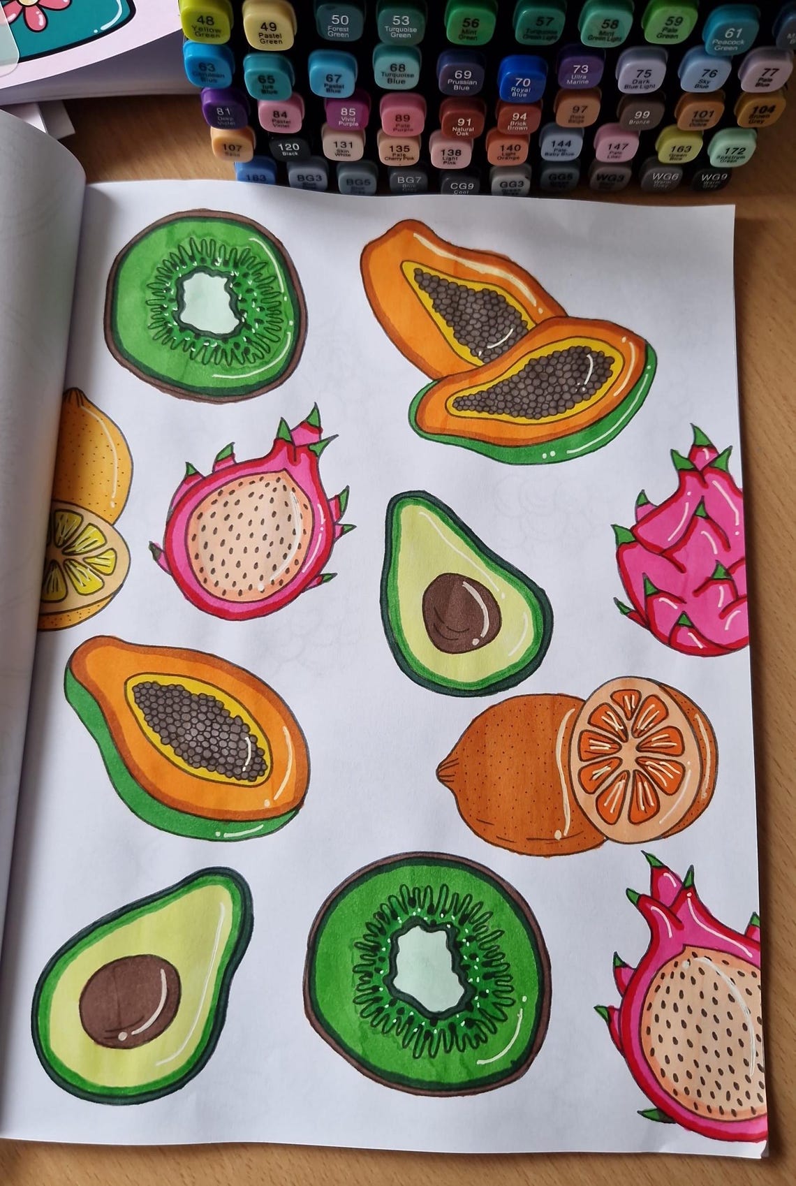 6 Fruit Coloring Pages: Hand Drawn Illustrations to Relax and Enjoy ...