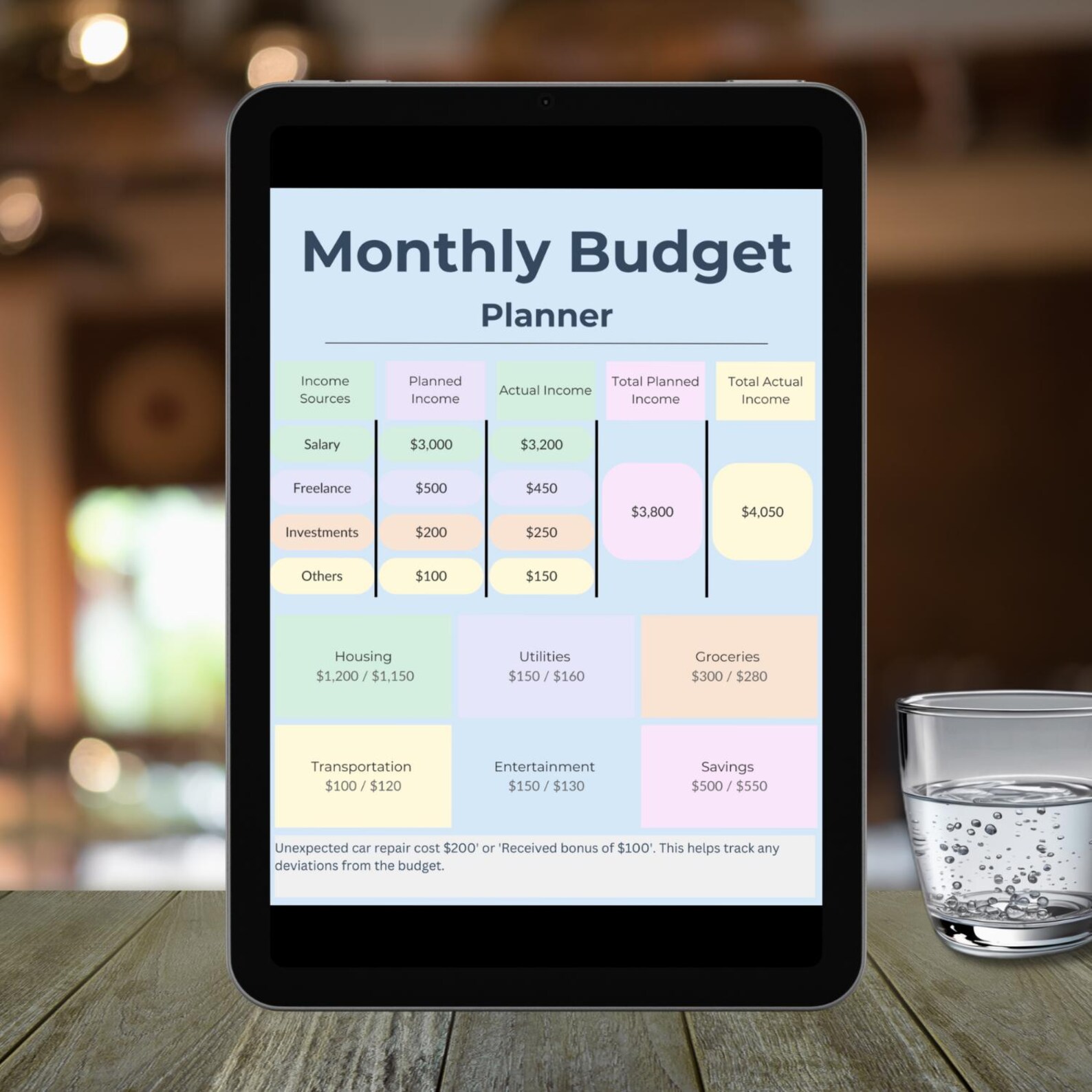 Printable Monthly Budget Planner Pastel Color Design Financial ...