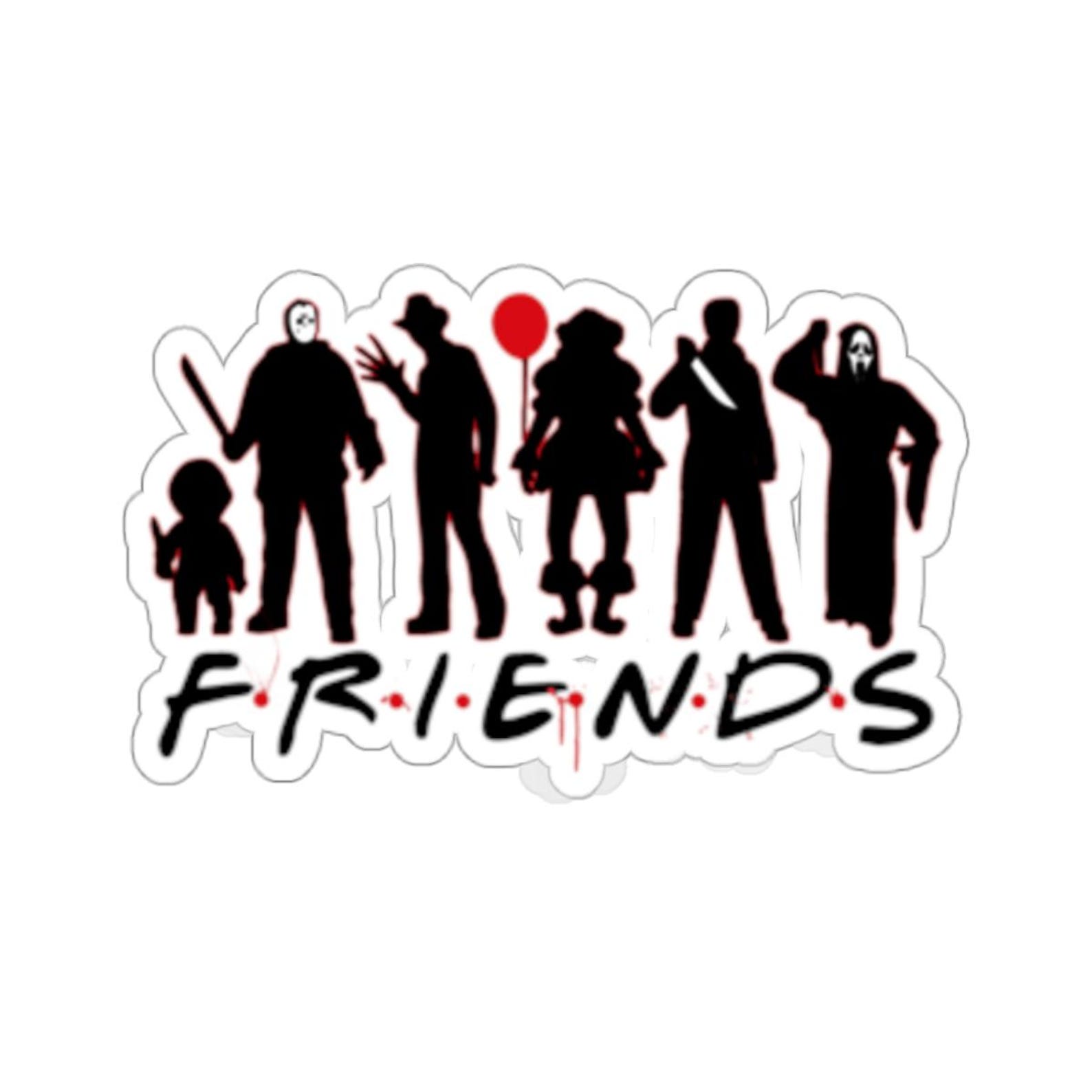 Horror Movie Villains Friends Sticker Set, Halloween Decor, Laptop ...