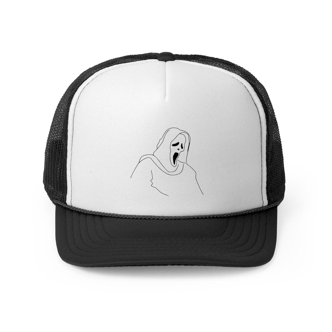 Ghostface Trucker Hat, Simple Design, Stylish Cap for Men and Women ...