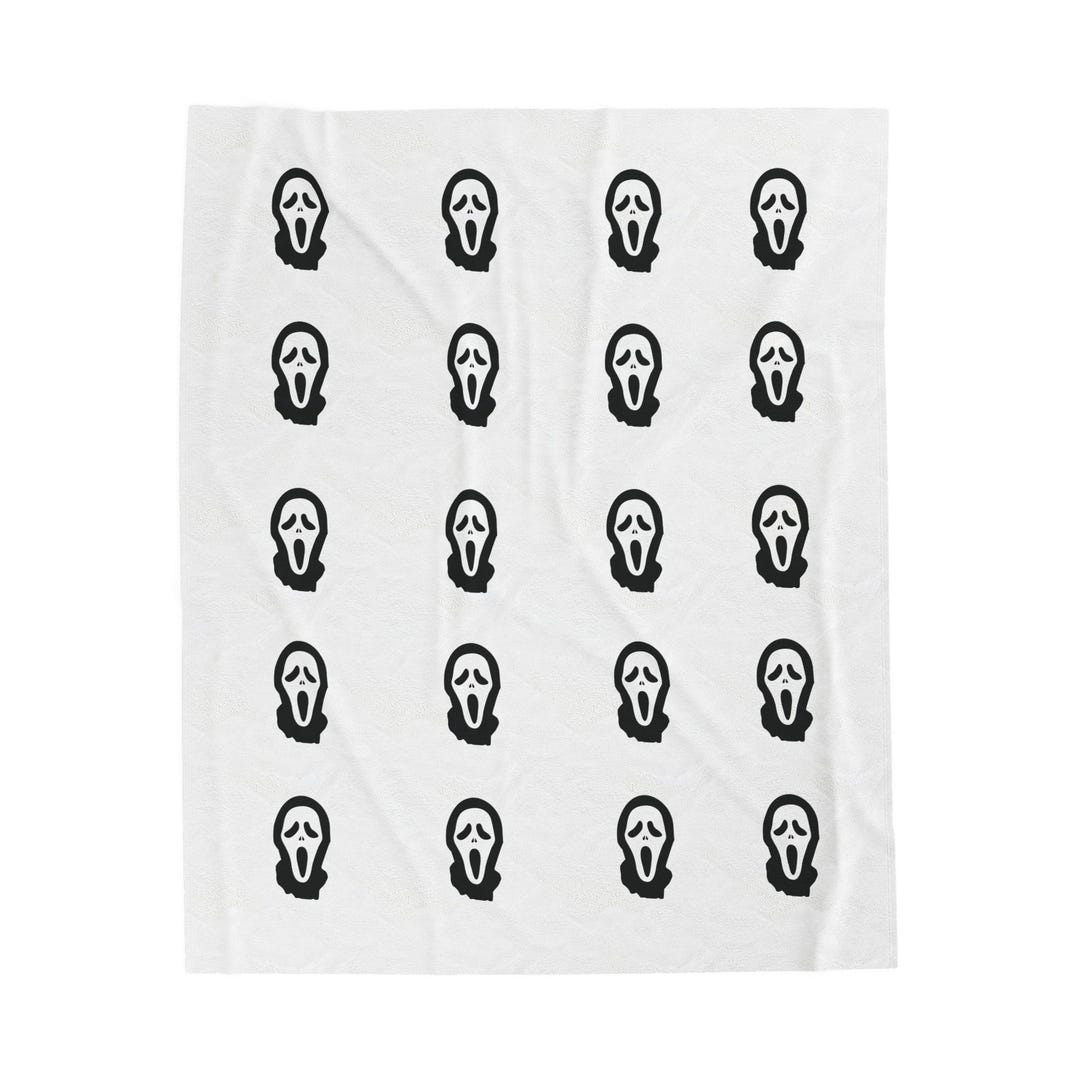 Velveteen Plush Blanket Ghostface Scream Design, Horror Movie Fan Gift ...