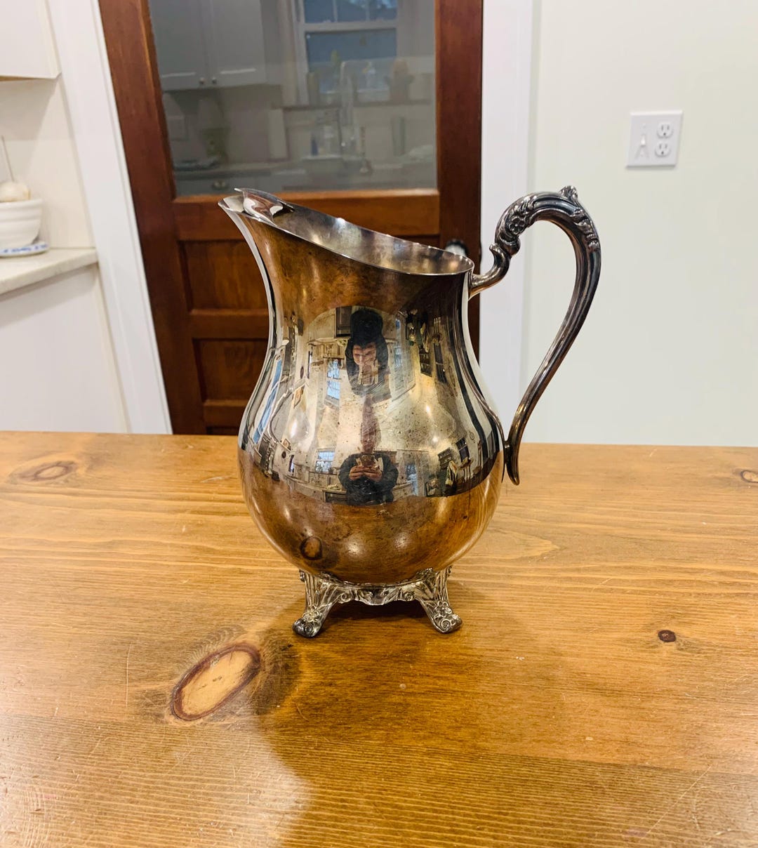 Vintage F.B. Rogers Silver Pitcher With Ice Lip - Etsy