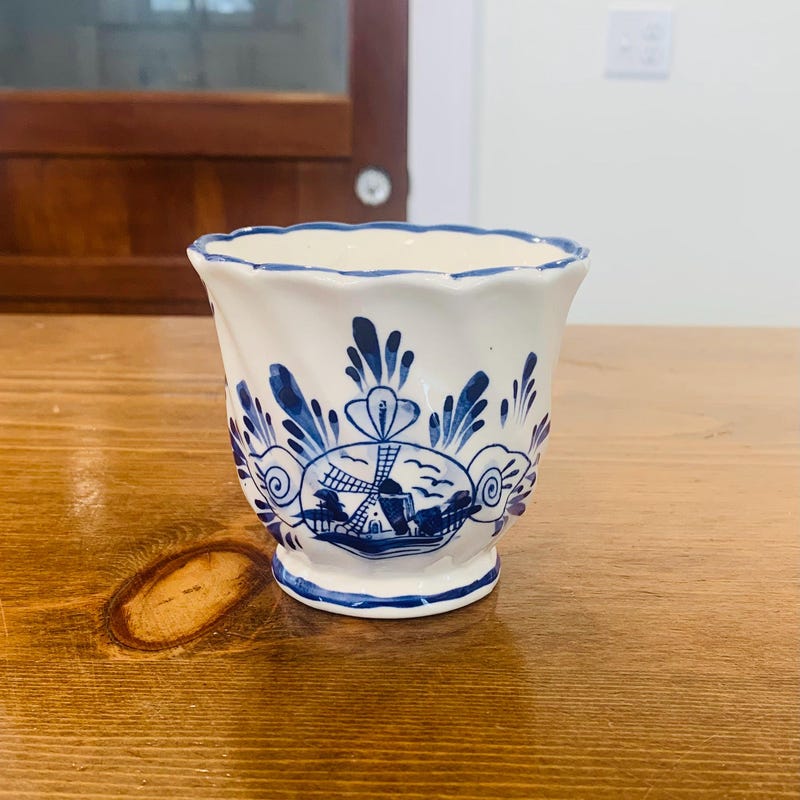 Delft Blue Planter - Etsy
