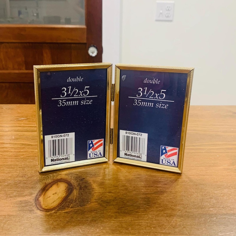 Vintage Brass Bifold Frame - Etsy