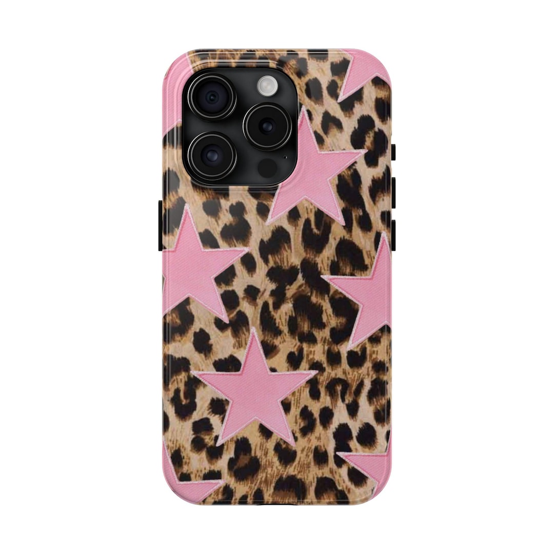 PINK GLITTER LEOPARD iPhone Case Glitter Stars, Star Phone Case ...