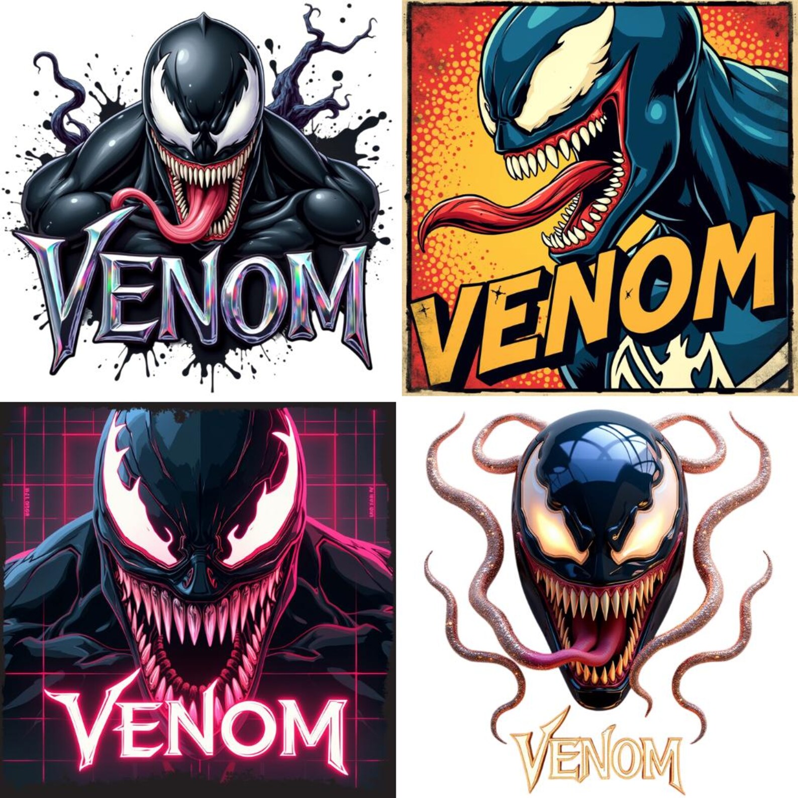 Venom PNG, Bundle Pack 10 Venom Pngs, Digital Download, Sublimation ...