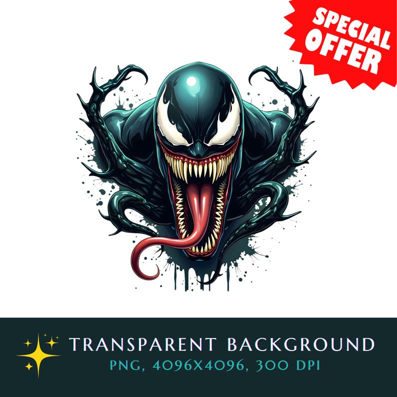 Venom PNG, Bundle Pack 10 Venom Pngs, Digital Download, Sublimation ...