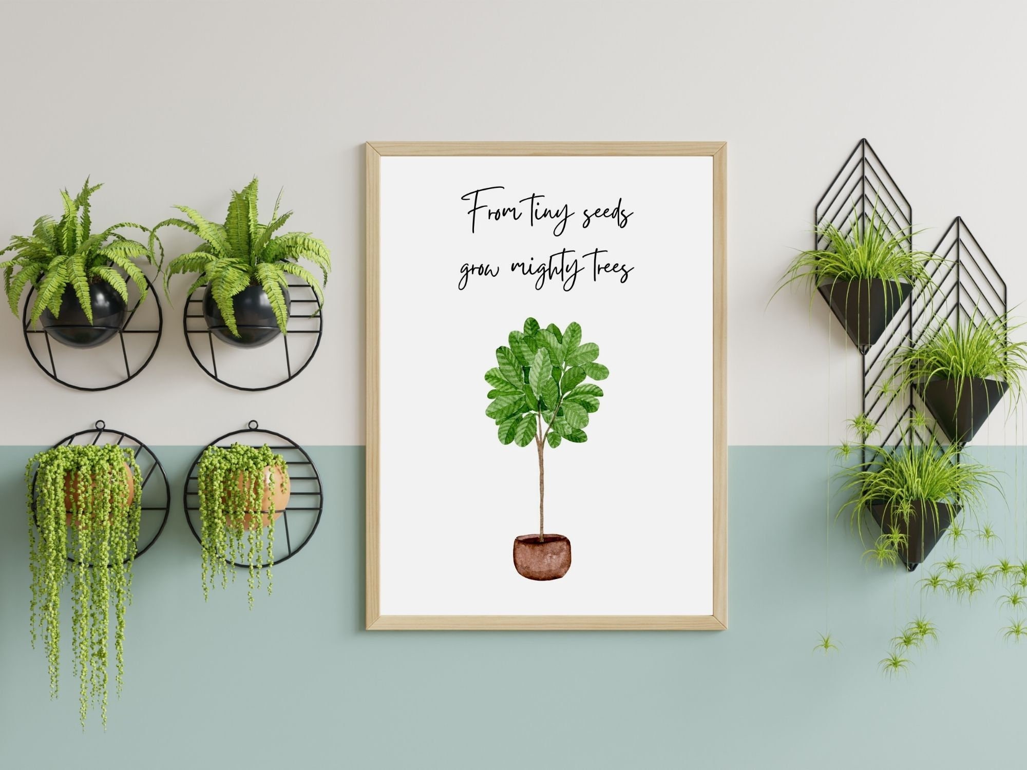 From Tiny Seeds Grow Mighty Trees, Digital Art Print, Printable Wall ...