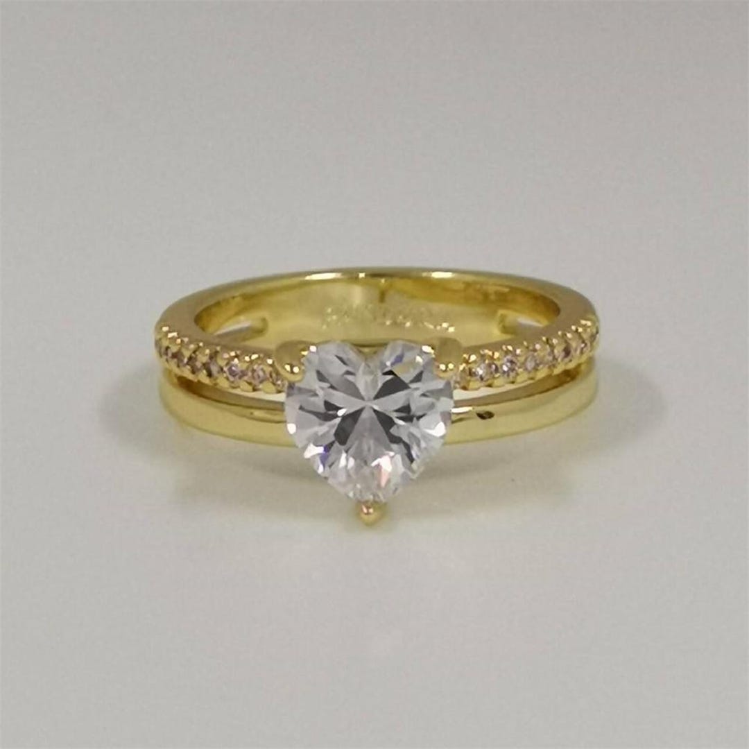 Pandora Double Band Heart Ring - Etsy