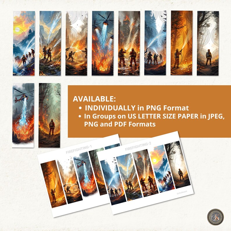 Firefighter Bookmarks: Courage-themed Prints (digital Download) - Etsy