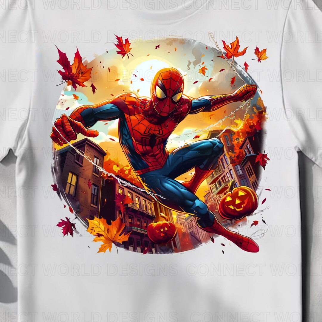 Retro Fall PNG Tshirt Design Png Superhero Fall Png Happy Halloween 300 ...