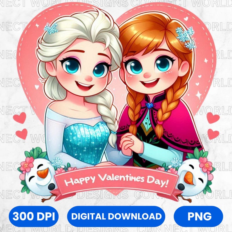 Frozen Valentines - Etsy