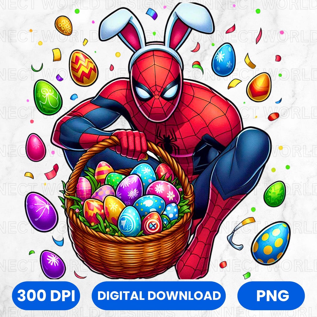 Easter Superhero PNG: Funny Easter Bunny Cartoon (digital Download) - Etsy