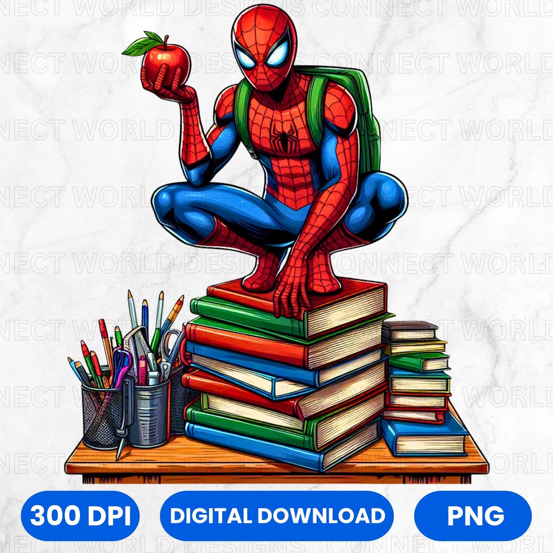 Superhero Back to School PNG, Cartoon Png Transparent, Kids Png Back to ...