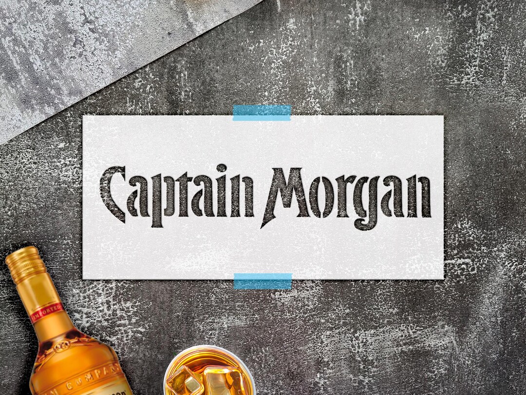 Captain Morgan Spiced Rum Stencil Template for Wall Art Bar Decor Wood ...