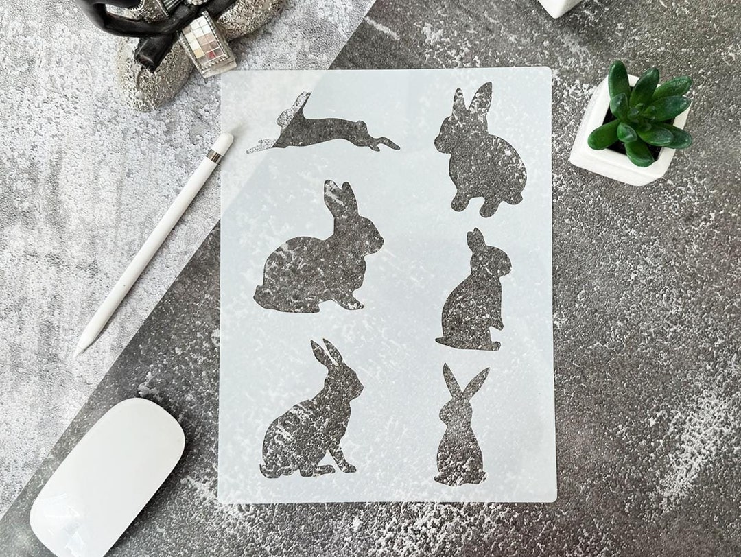 Reusable Rabbit Stencil for Home Wall Decor/ Reusable Sturdy Stencil ...