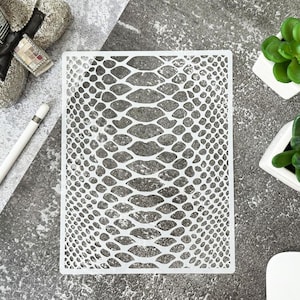 Snake Skin Camo Logo Stencil Reusable Mylar Laser Cut Stencil for Arts ...