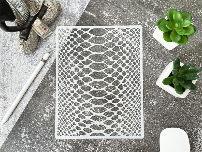 Snake Skin Camo Logo Stencil Reusable Mylar Laser Cut Stencil for Arts ...