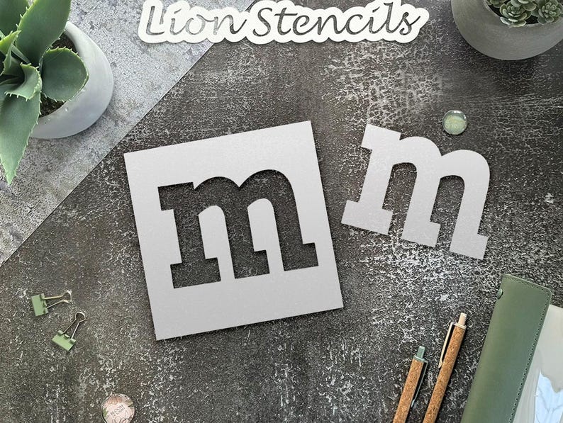 Lower Case Letter M 4 Mylar Stencil Reusable Template for Art, Crafts ...