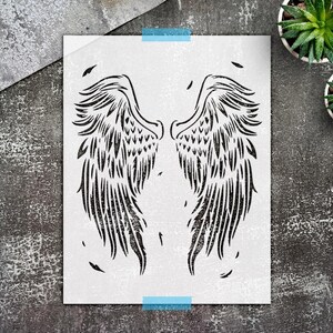 Angel Wings Stencil Template Set for Painting, Reusable Feather Wings ...