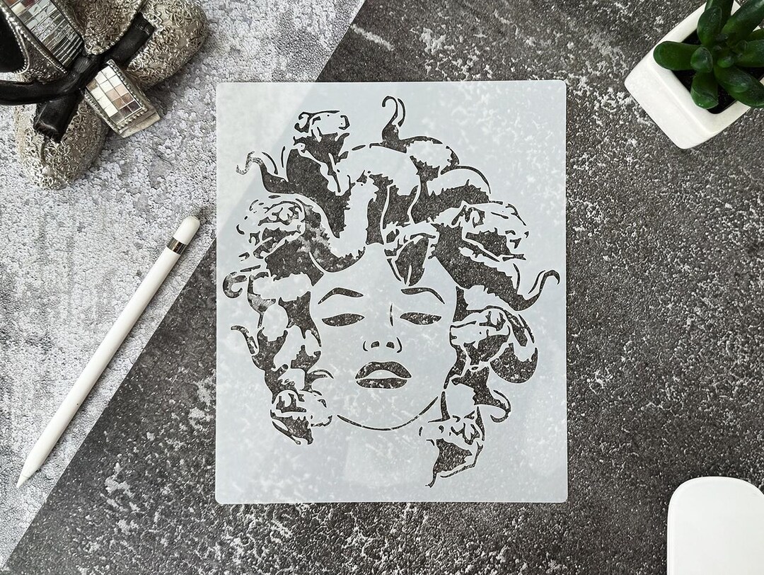 Medusa Stencil Snake Creature Graffiti Street Art Mythology-inspired ...