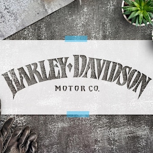 Motorcycle Stencil, Harley Davidson Mylar Stencil Template for DIY ...