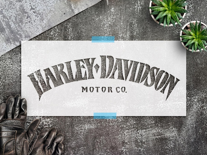 Motorcycle Stencil, Harley Davidson Mylar Stencil Template for DIY ...