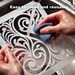 Flower Petal Stencil - Greek Floral Design, Paintable Border for DIY ...