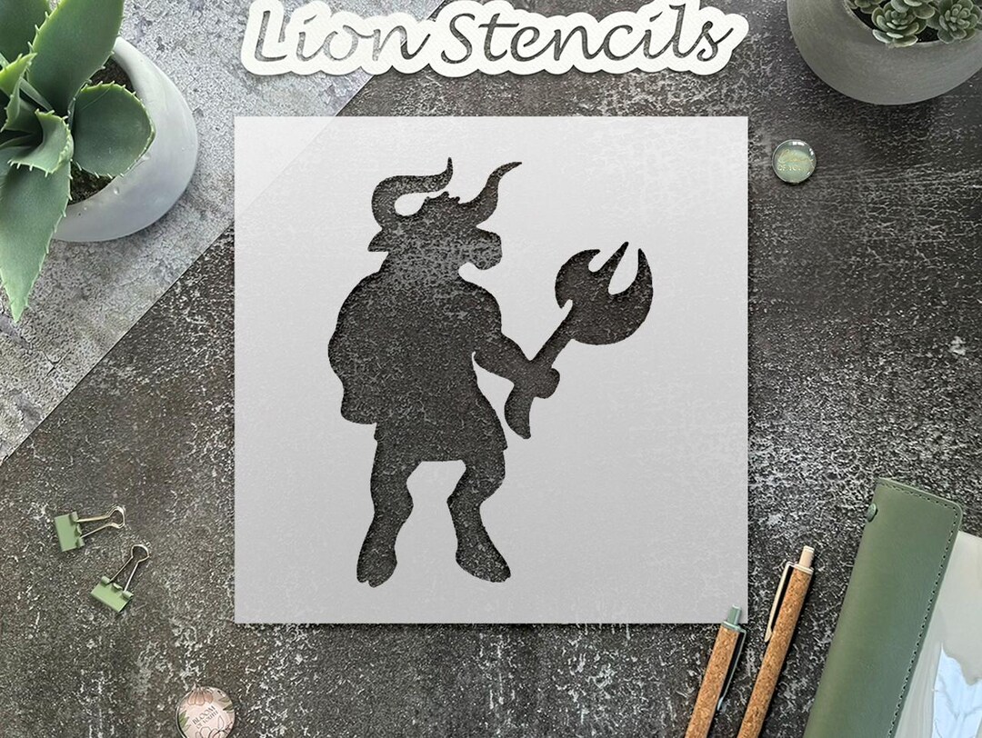 Minotaur Stencil Reusable Mylar Template for Mythology Art, Crafts ...